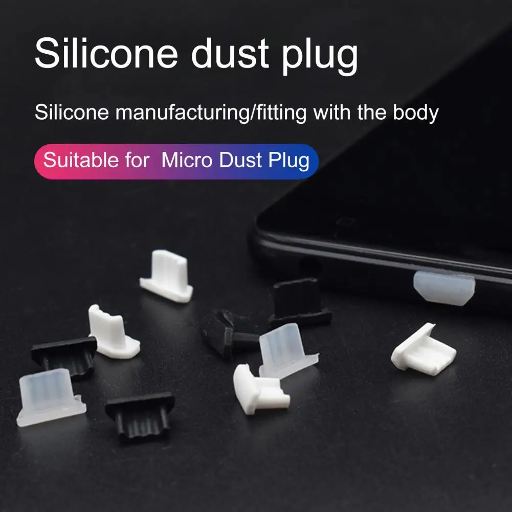 5PCS-USB-Dust-Plug-Charger-Port-Cover-Cap-Mini-Anti-dust-Silicone-Micro ...