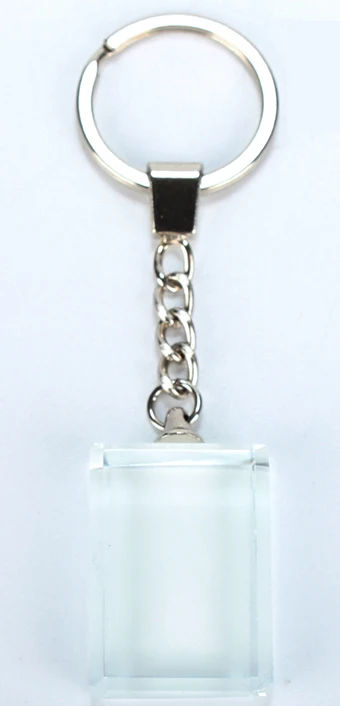 10 Pcs Rectangle Crystal Blank Key Rings For Sublimation Heat Transfer ...