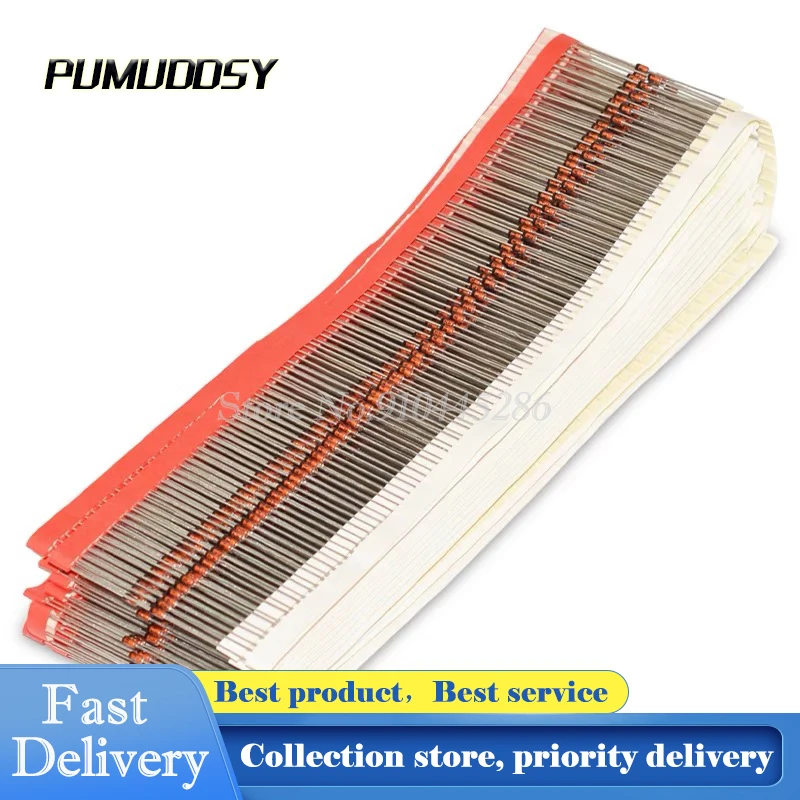 100 unids/lote diodo Zener 1W 10V diodo de 1n4740 IN4740 1N4740A 4740 ...