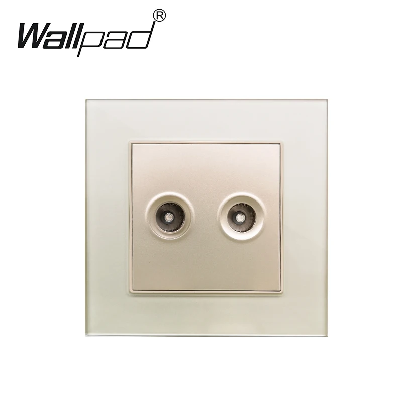Dual-TV-Wall-Socket-Glass-Panel-Wallpad-Double-Television-Outlet-86mm ...