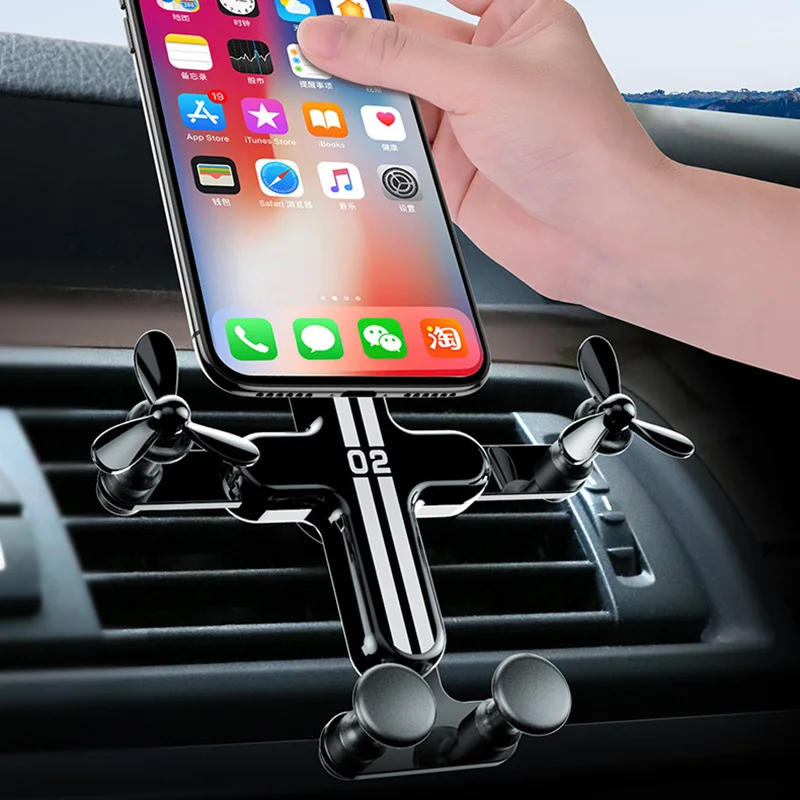 Car Gravity Cell Phone Mount Novelty Phone Holder Air Vent Clip ...