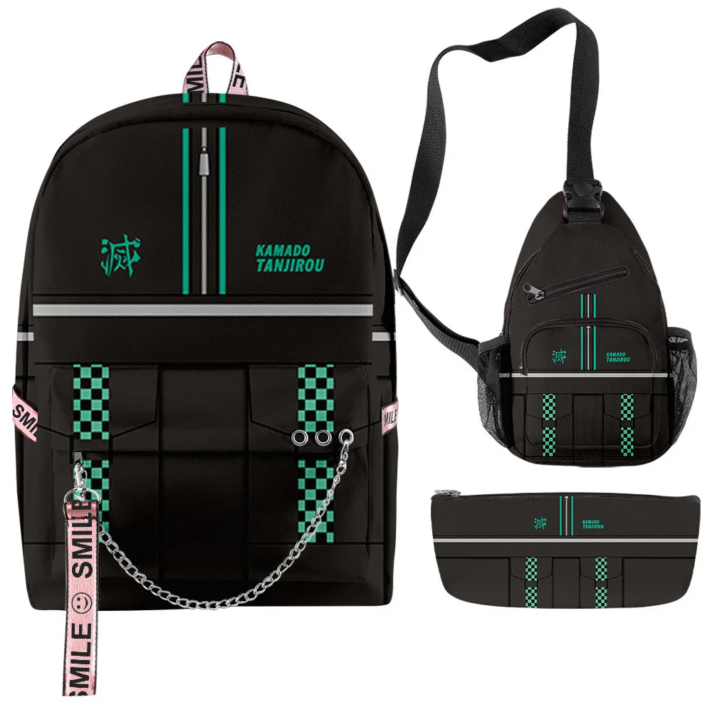 Demon-Slayer-Japan-Anime-Cartoon-Backpacks-Sets-Boys-Girls-Teenage ...