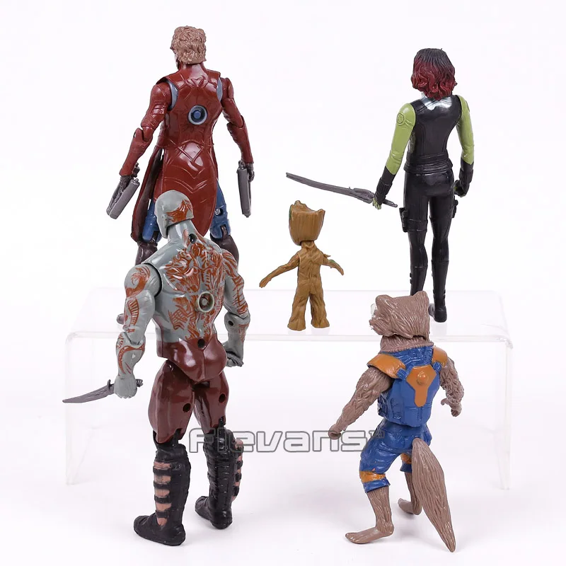 Marvel Guardians Figures Star Lord Gamora Drax Rocket Raccoon Tree Man ...