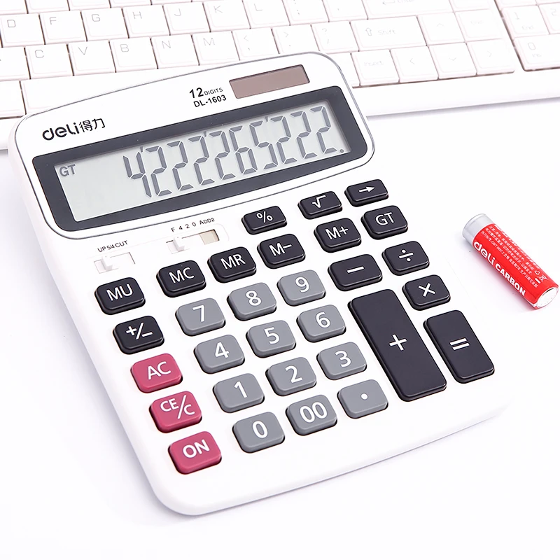 Dual Power Finance Calculator 12 Digits Large Screen Desktop Computer ...