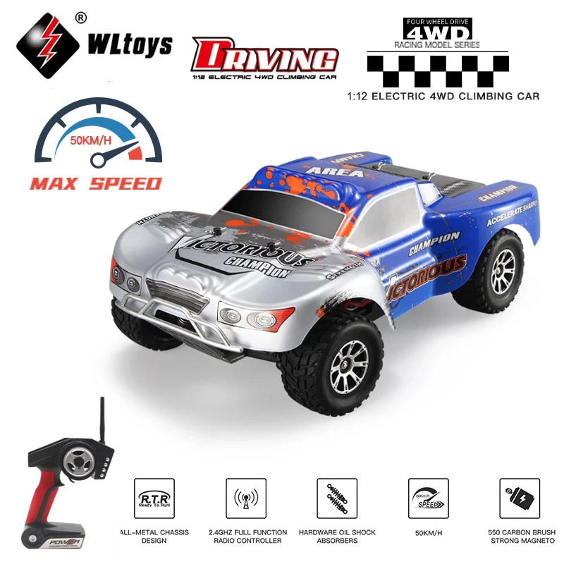 Wltoys A969 B 2.4G 4CH 4WD şaft tahriki RC Kamyon Yüksek Hızlı Dublör Araba Yarışı Uzaktan ...