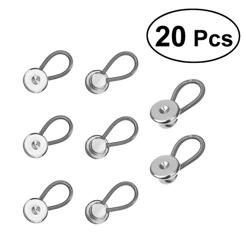 20pcs-10MM-Metal-Elastic-Collar-Extenders-Button-Extenders-for-Shirt ...