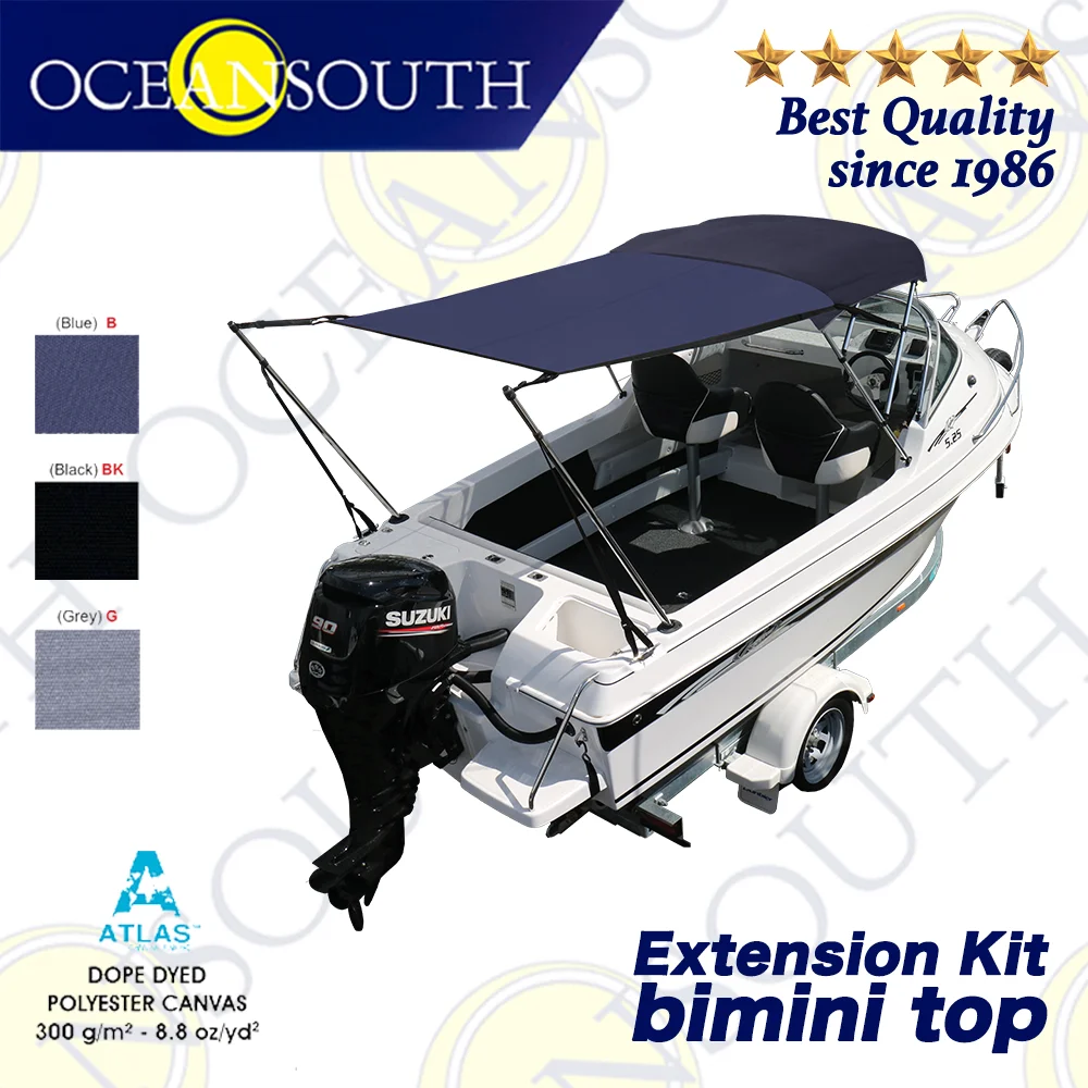 Oceansouth Bimini Extension Kit 32mm Aluminium Tube Boat Cover Shade ...
