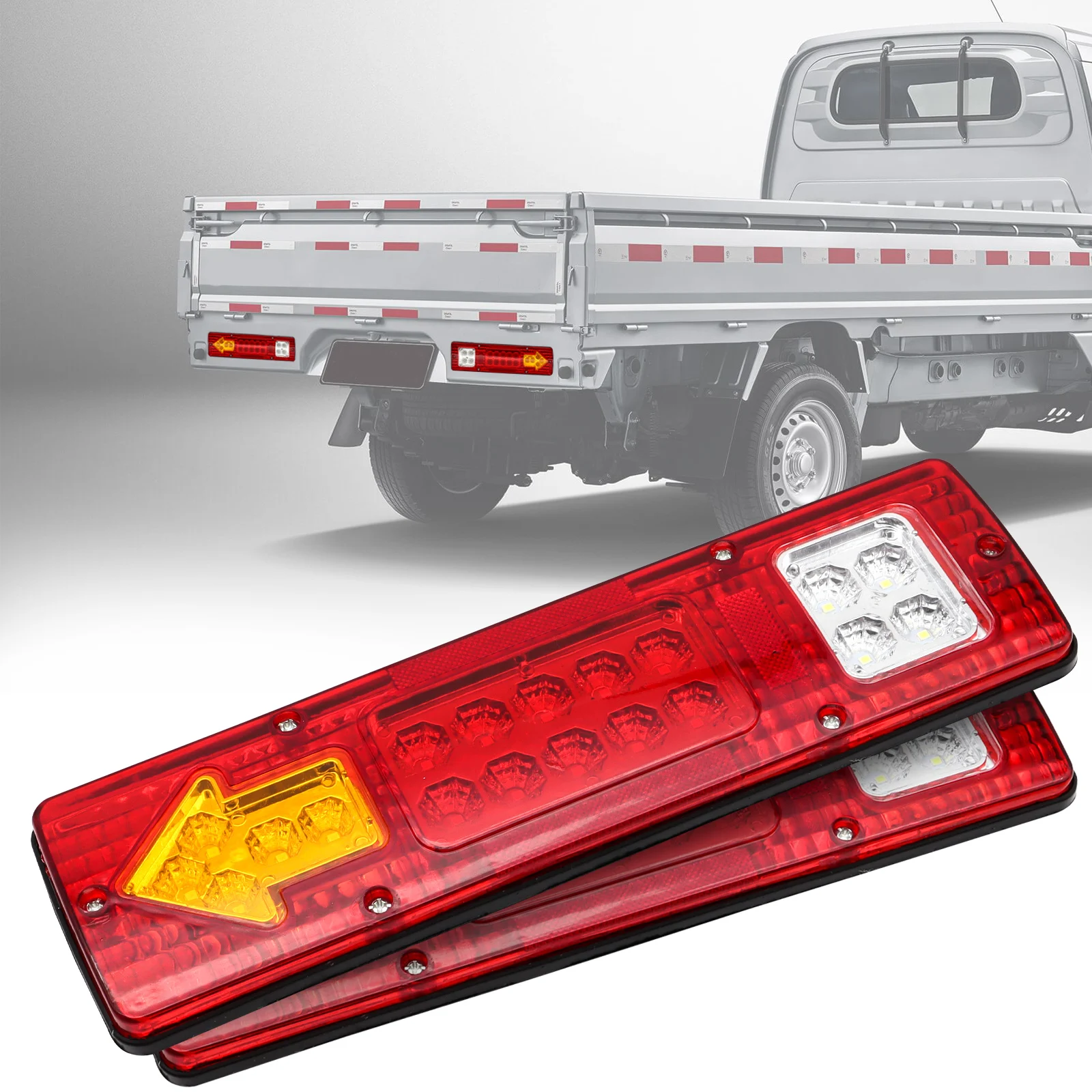 2PCS-19LED-Car-Trailer-Truck-Rear-Tail-Light-Brake-Reverse-Lamp-Stop ...