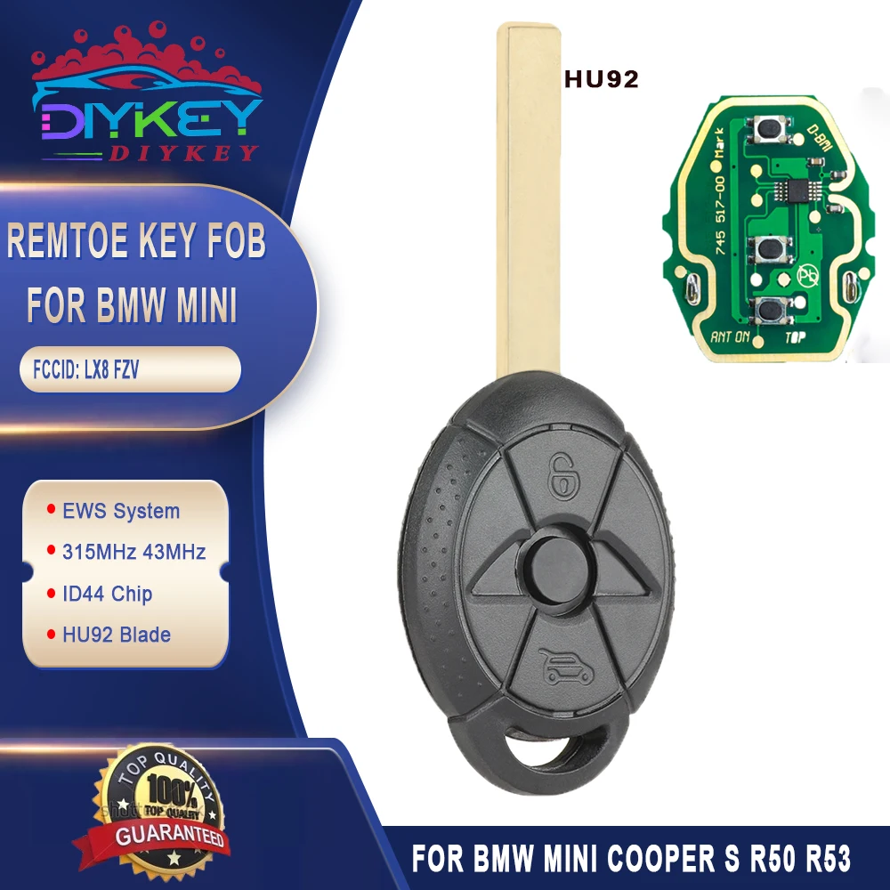 DIYKEY-LX8-FZV-EWS-Remtoe-3-ID44-315MHz-433MHz-BMW-Mini-Cooper-S-R50 ...