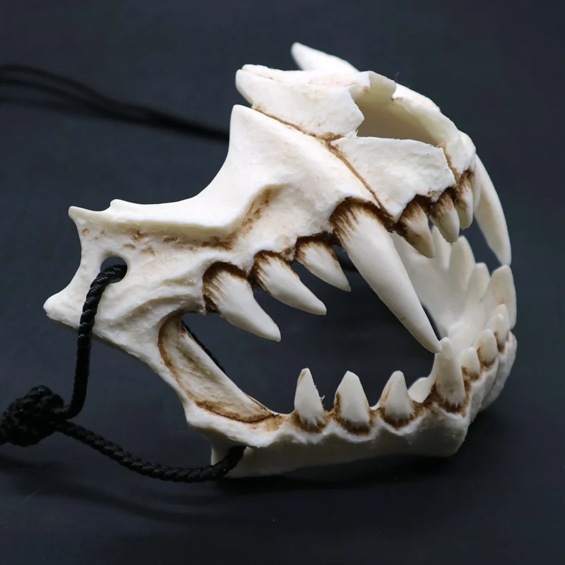 Resin Bone Mask Japanese Gods Style Cosplay Mask Half Face Covered Prom ...