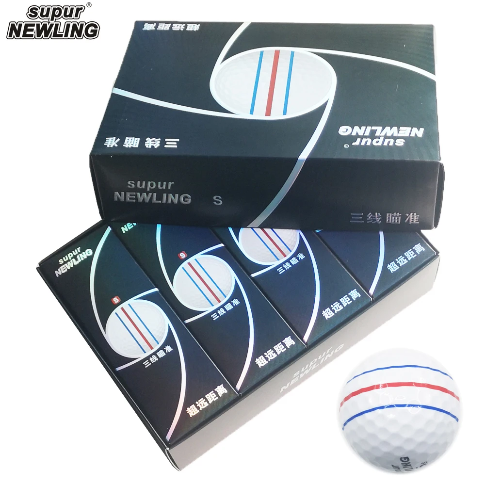 3pcs-12pcs-Brand-New-Golf-Ball-3-colour-full-aim-lines-3-piece-golf ...