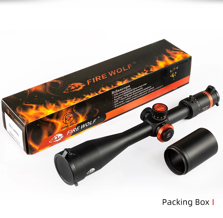 FIRE WOLF QZ 6-24X50 FFP Scope Hunting Optical Sniper Riflescope ...
