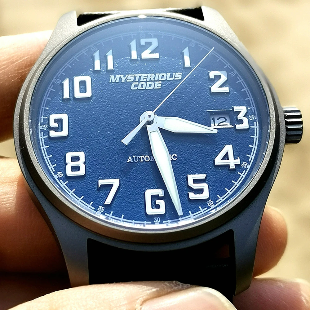 Titanium Watch Men NH35 Automatic Mechanical Wristwatch Retro Pilot ...