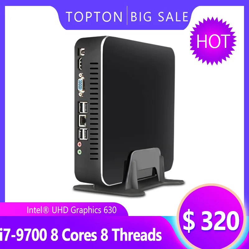 Topton Nuc Gaming Pc Intel I7 9700 I5 9400 I3 9100 Windows 10 Mini ...