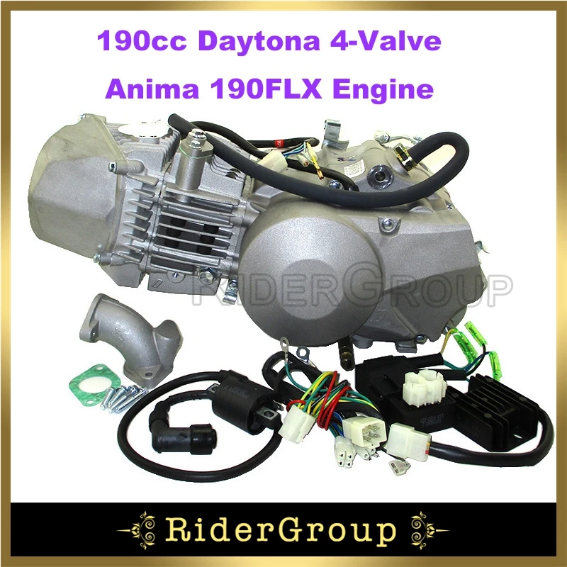 190cc Daytona 4 Valve 4 Speed Anima 190FLX Engine Single Cylinder With ...
