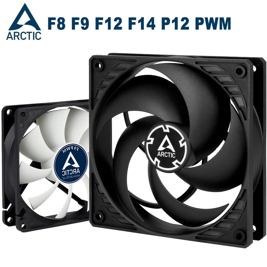 Arctic F8 F9 F12 F14 P8 P12 Pwm Black Cpu Cooler Fan 4pin Temperature ...