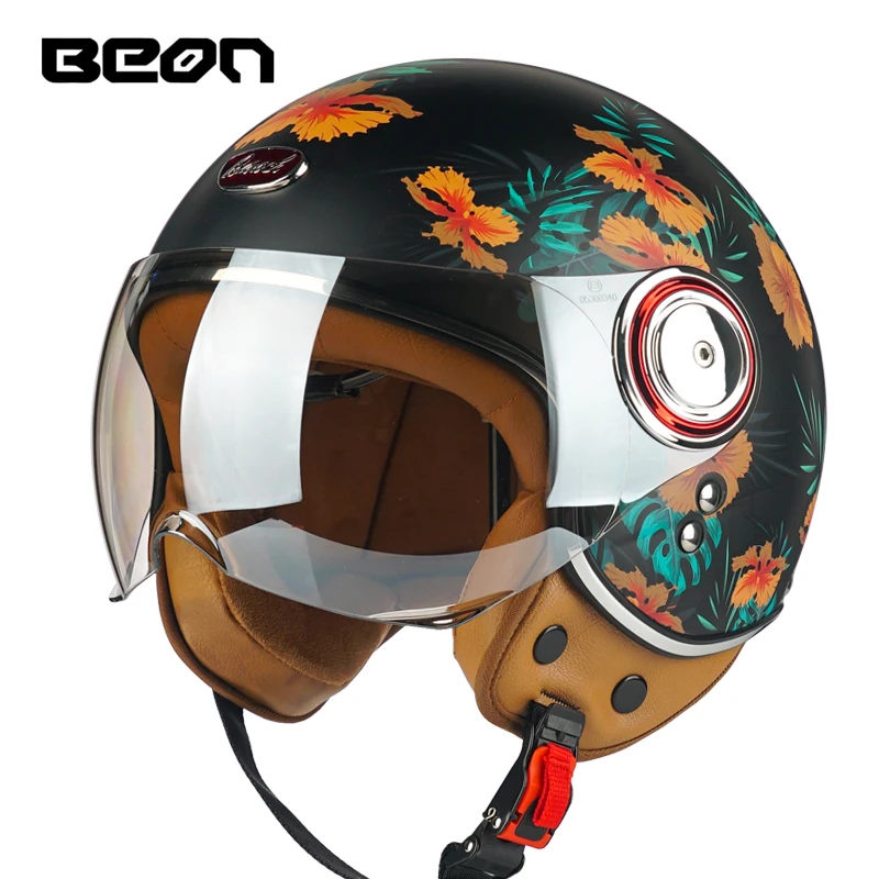 BEON-Motorcycle-Helmet-3-4-Open-Face-Vintage-Casco-Moto-Men-Retro-Moto ...