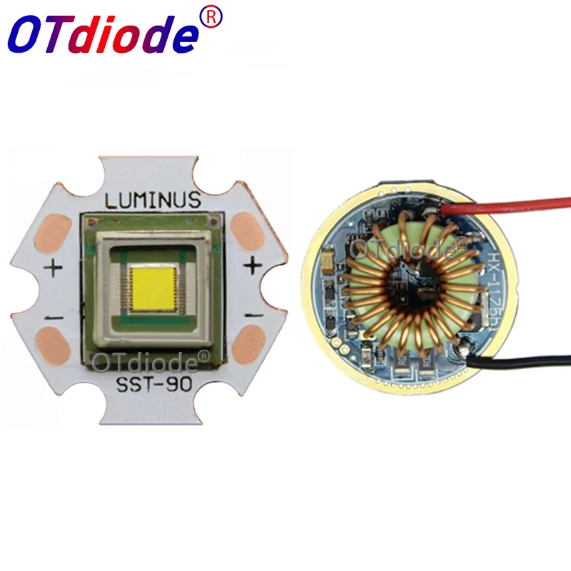 1PCS-Luminus-SBT-90-30W-LED-Emitter-2500LM-White-6500K-Green-620nm ...