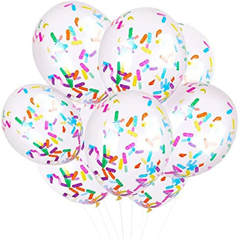 12inch-Pastel-Rainbow-Party-Balloons-Birthday-Sprinkles-Confetti ...