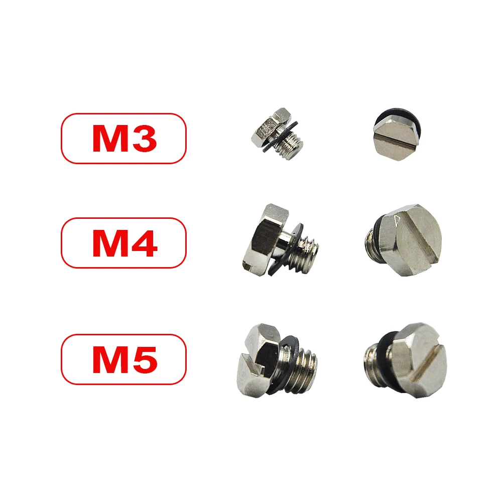 4pcs M3 M4 M5 Metal Plugs For RC Hydraulic Valve Tank Set 1:14 RC ...
