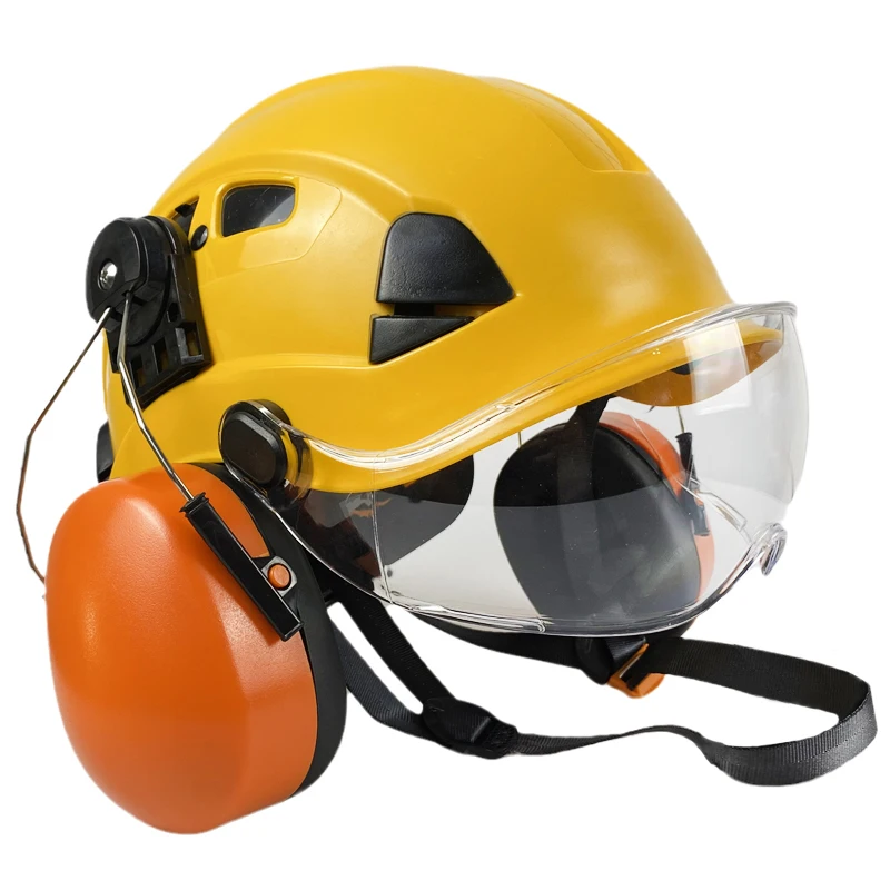 Visor Safety Helmet With Hearing Protection System Vents Multifunction ...