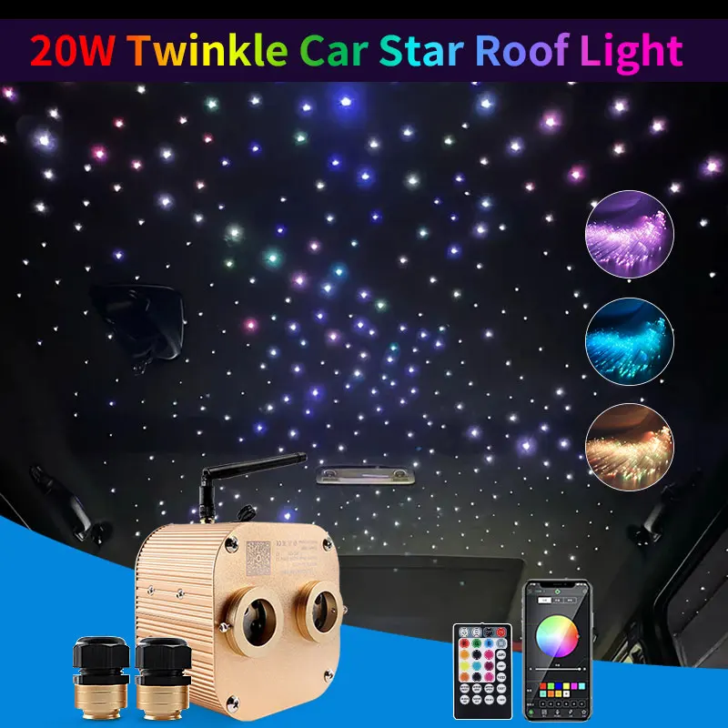 20w Twinkle Starry Sky Light Car Star Roof Light Lamp Led Fiber Optic ...