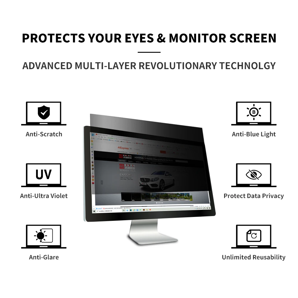 HOHOFILM Anti-Spying Film Privacy Computer Phone Anti-glare Vinyl ...