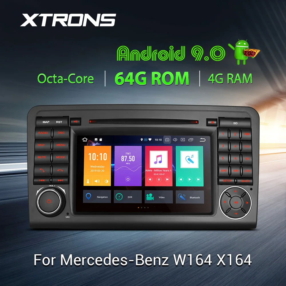 Xtrons 7 "android 9.0 octa núcleo 4gb ram 64gb rom leitor de dvd carro ...