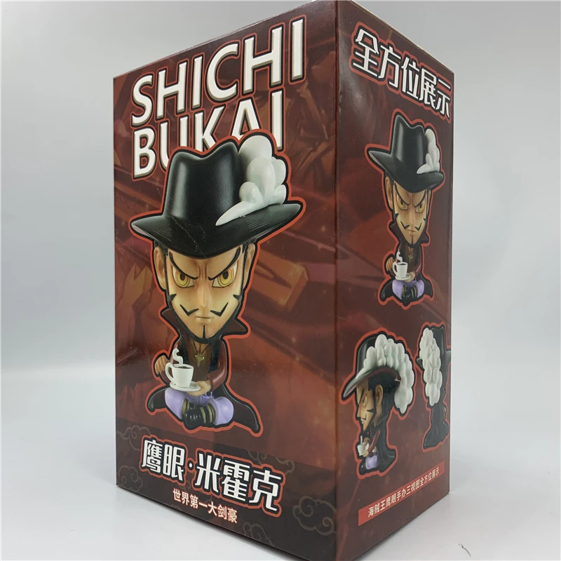 Dracule Mihawk Drinking Tea Action Figure 11cm | One piece Merchandise ...