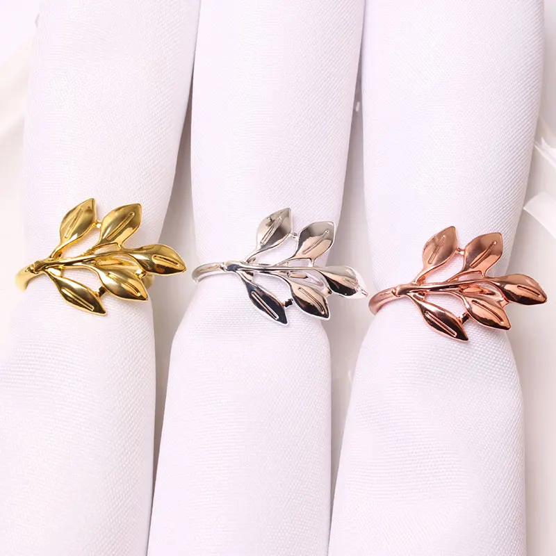 Fall-Leaves-Napkin-Rings-Gold-Silver-Christening-Bangle-Napkin-Party ...