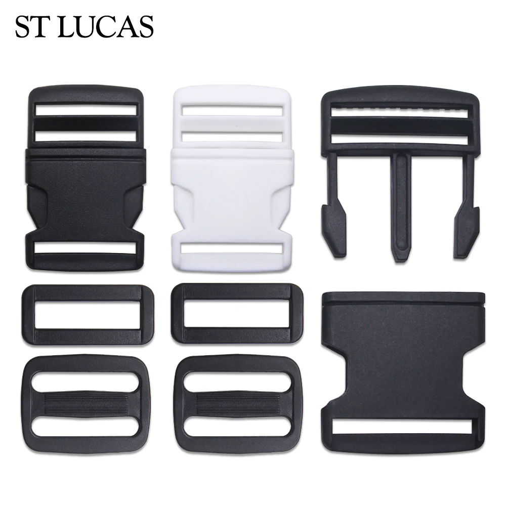 Plastic-Black-Buckle-Loop-For-Shoolbag-Backpack-Strap-Luggage ...