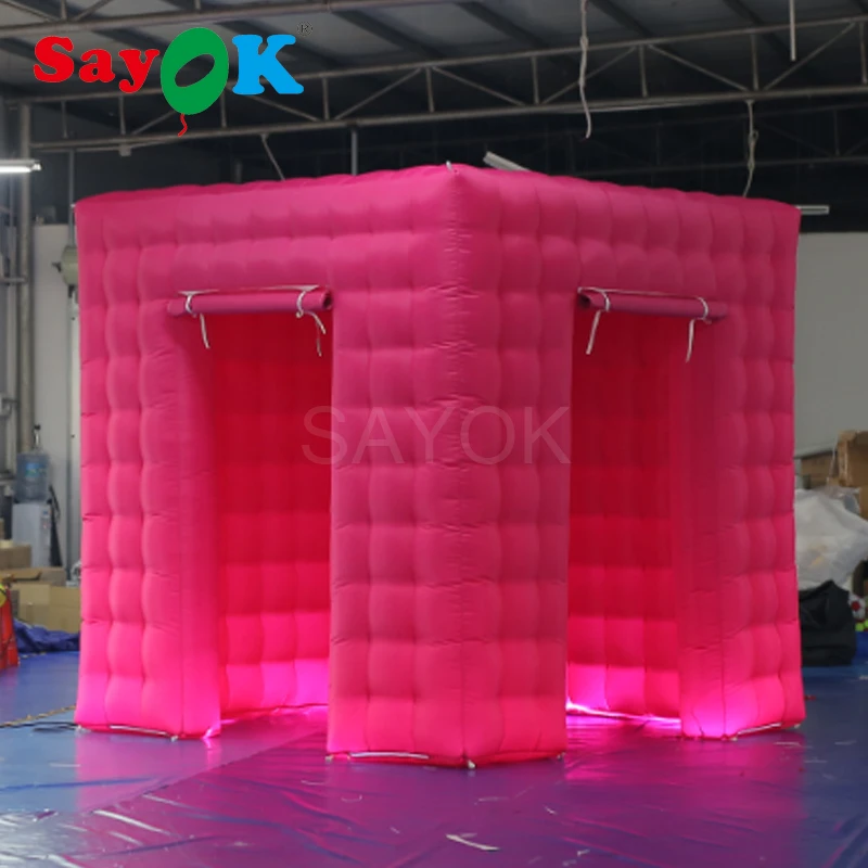 Customized Color Pink Photo Booth Shell Inflatable Photo Booth ...