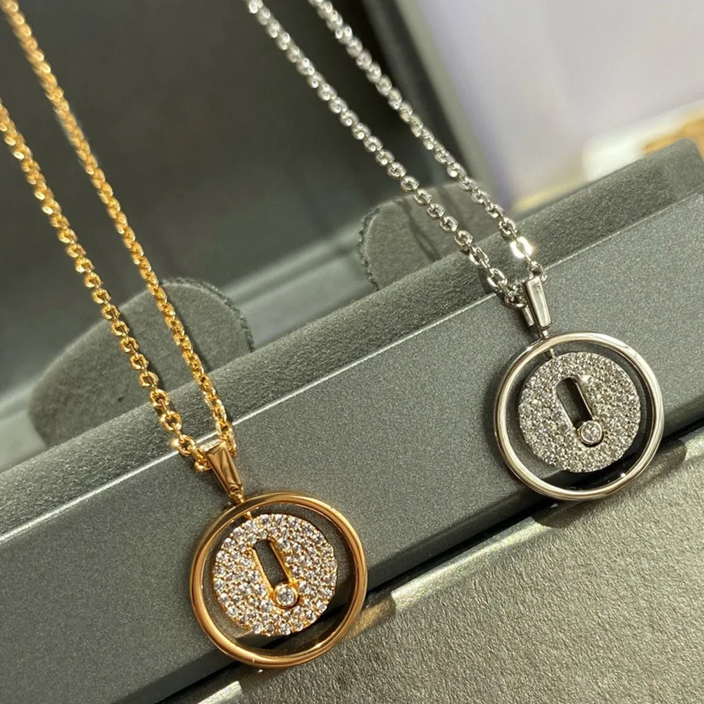 High Fashion Luxury Brand 100% Real 925 Sterling Silver Necklace Women ...