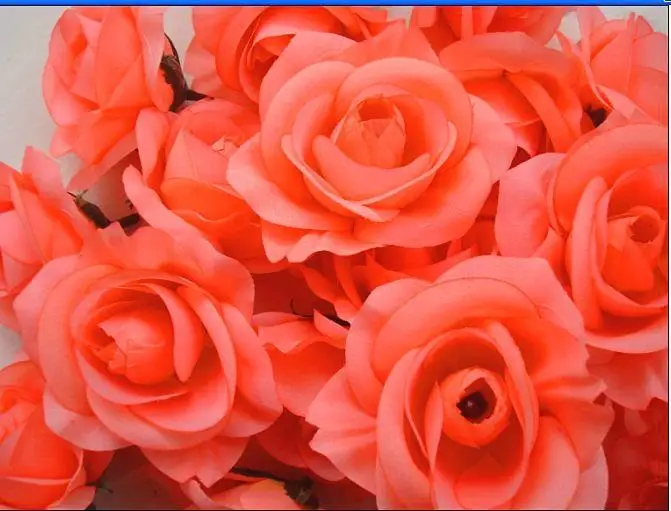 Guava Colored Silk Flowers