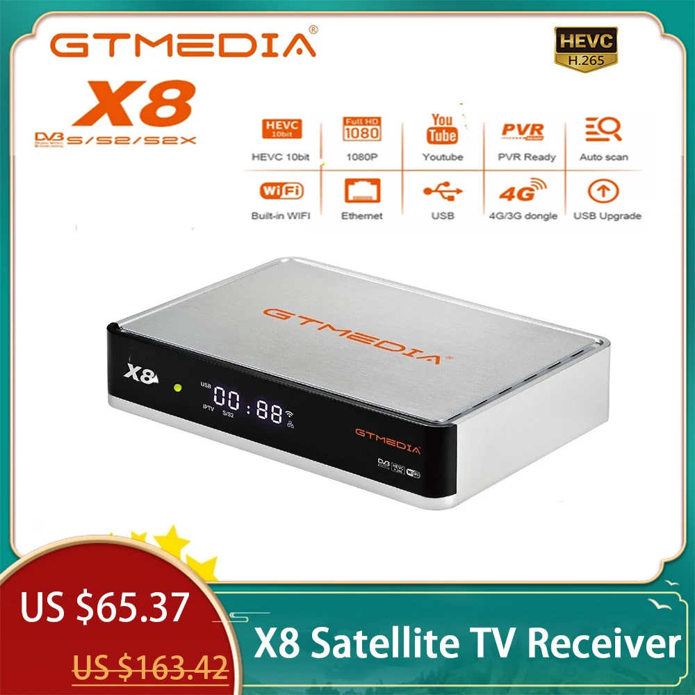 GTMEDIA X8 gtmedia Satellite TV Receiver DVB S/S2/S2X Built in 2.4G ...