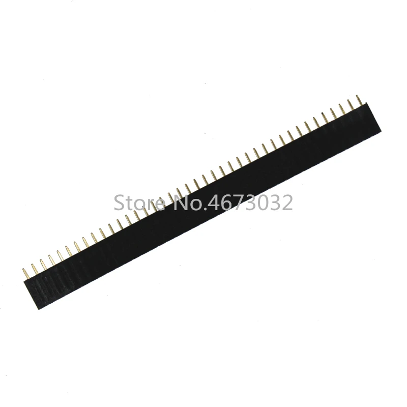 10PCS 1X40 PIN Single Row Straight FEMALE PIN HEADER 2.54MM PITCH Strip Connector Socket 140 40p ...