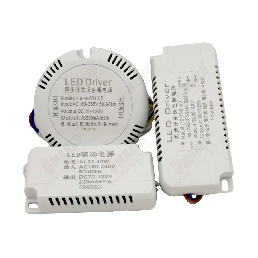 8W12W24W36W-LED-ceiling-driver-AC180-265V-LED-transformer-single-color ...