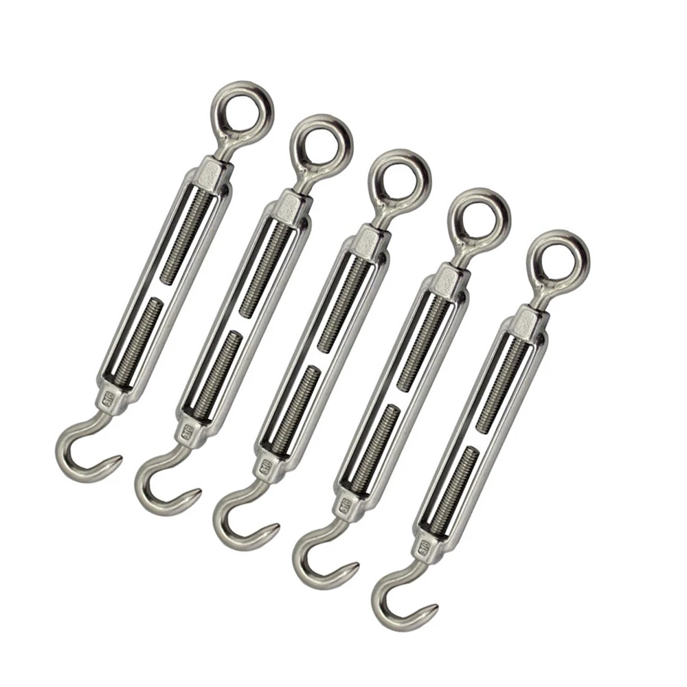 5PCS European Open Body Hook & Eye Turnbuckle Shade Sail Stainless ...