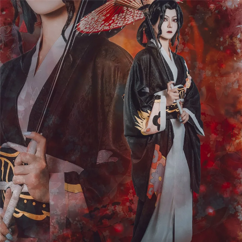 Demônio slayer: kimetsu não yaiba kibutsuji muzan quimono cosplay traje ...