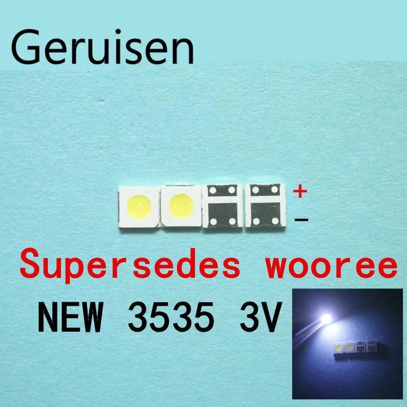 1000pcs For Wooree Led Backlight Lcd Tv Bead 3 V 1 W 3535 Led Smd Lamp ...