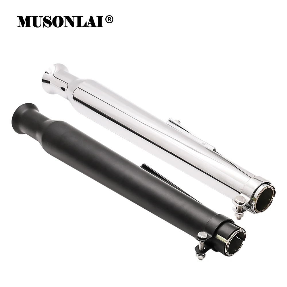 540MM-Motorcycle-Retro-Tail-Exhaust-Muffler-Pipe-With-Reducer-For ...