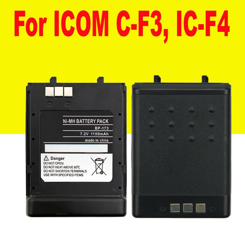 1100mAh BP-173 BP-180 NI-MH Battery for ICOM C-F3, IC-F4 IC-W31E IC-W32 ...