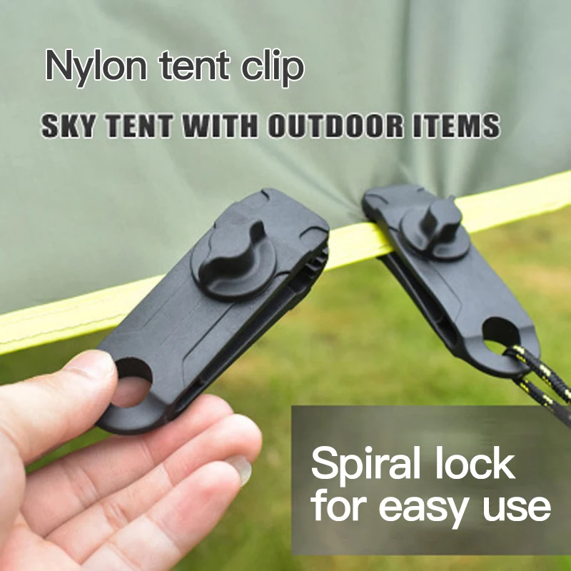 5/8/10 Pcs Tarpaulin Clip Tent Canopy Clip Buckle Outdoor Wind Rope ...