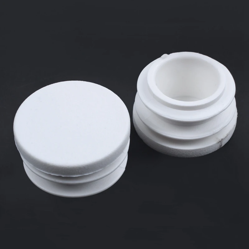 4 Pcs 19mm Dia Plastic Blanking End Cap Tubing Pipe Inserts Bung White ...