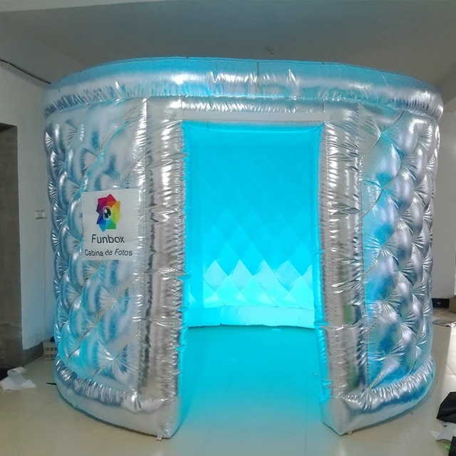 Diamond Pattern Oval Inflatable Photo Booth Enclosure with Inner air ...