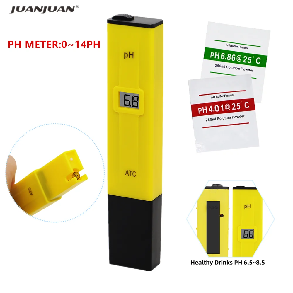 PH Meter Digital PH Tester Water Quality Testers Acidity Measure Device ...