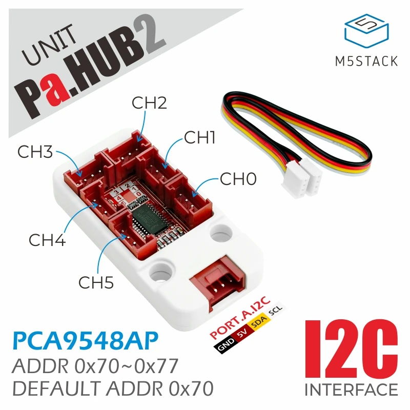 M5Stack Official I2C Hub 1 to 6 Expansion Grove I2C Interface for ...