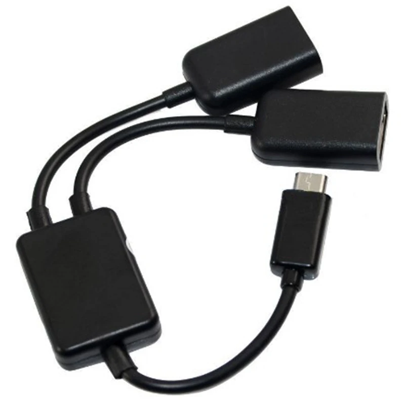 Micro-usb Host Cable,micro-usb Male To 2x Type A Dual Usb Female Otg ...