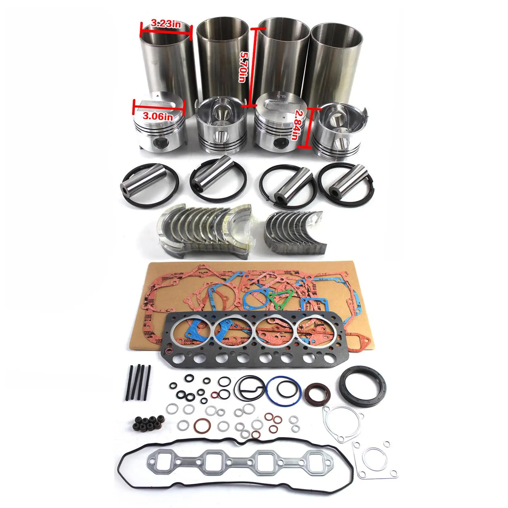 S4L S4L2 Engine Overhaul Rebuild Kit For Mitsubishi Caterpillar 304CR ...