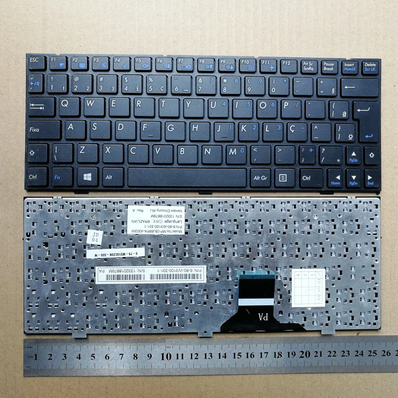 Br brasil teclado para laptop, clevo m1110 m11x m1100 m1110q m1111 ...